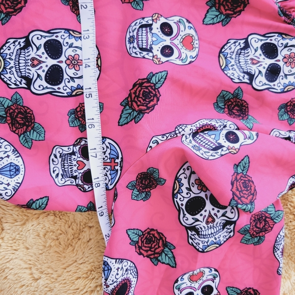 No Label | Dresses | Nwot Rare Pink Sugar Skull Cottagecore Punk Tiered ...